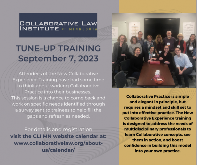 CLI NCE Tune-up Training | Collaborative Law Institute