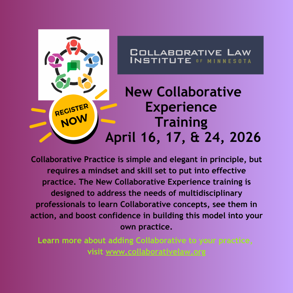 New Collaborative Experience Training 2026 Collaborative Law Institute